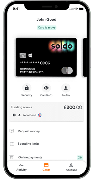 Soldo Prepaid Company Cards & Automated Expenses Platform