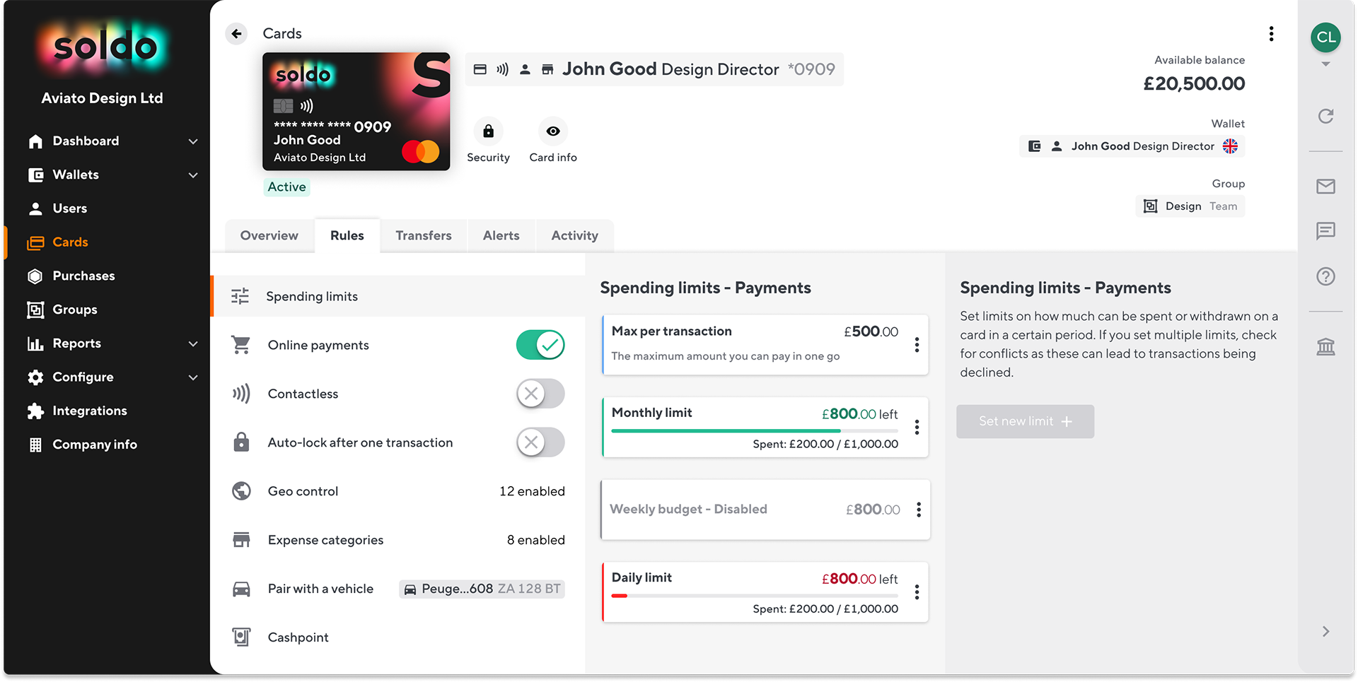 Spend Controls: Delegate and Control Business Payments | Soldo